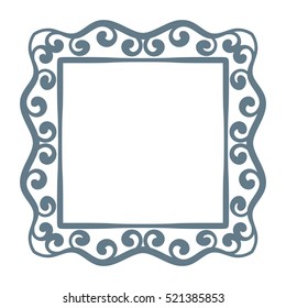 Square Frame Isolated Design Element Stock Vector (Royalty Free ...