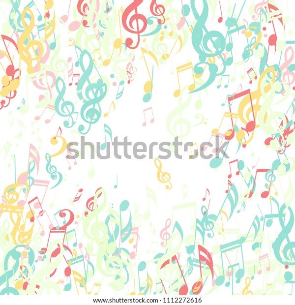 Square Frame Musical Notes Modern Background Stock Vector (Royalty Free ...