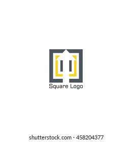 Square Geometric Modern Progressive Logo Template Stock Vector (Royalty ...