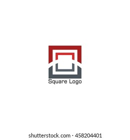 Square Geometric Modern Progressive Logo Template Stock Vector (Royalty ...