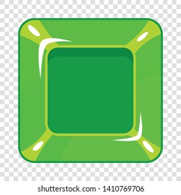 Square Green Button Icon Cartoon Illustration Stock Vector (Royalty ...