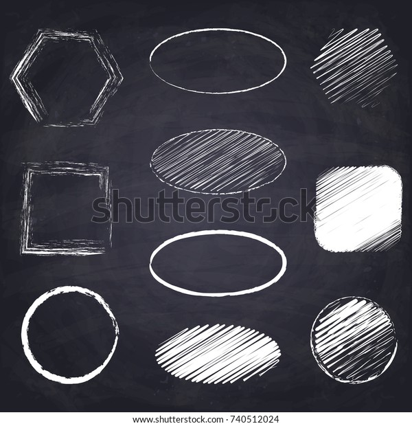 Square Hexagon Ellipse Round Geometric Figures Stock Vector (Royalty ...