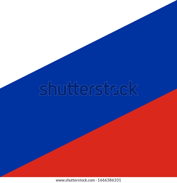 Square Icon Flag Russia Stock Vector (Royalty Free) 1666386331
