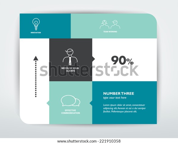 Square Infographic Tab Box Diagram Vector Stock Vector (Royalty Free ...