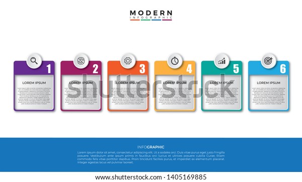 Square Infographic Timeline Label Design Icons Stock Vector (Royalty ...
