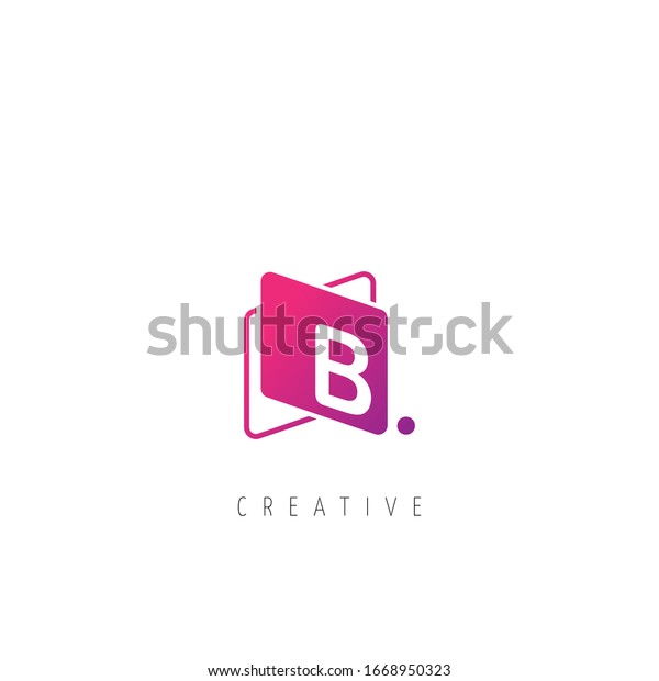 Square Letter B Logo Dot Design Stock Vector (Royalty Free) 1668950323 ...