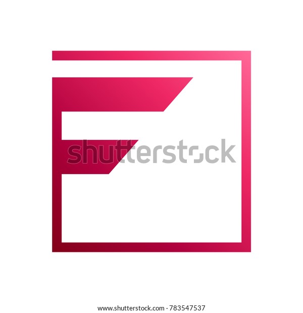 Square Letter F Initial Logo Stock Vector (Royalty Free) 783547537 ...