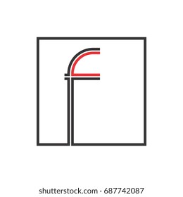 Square Letter F Logo Stock Vector (Royalty Free) 687742087 | Shutterstock