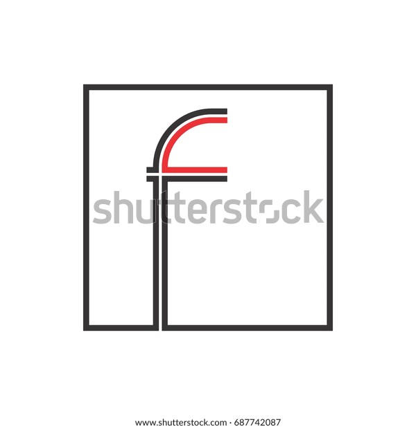 Square Letter F Logo Stock Vector (Royalty Free) 687742087 | Shutterstock