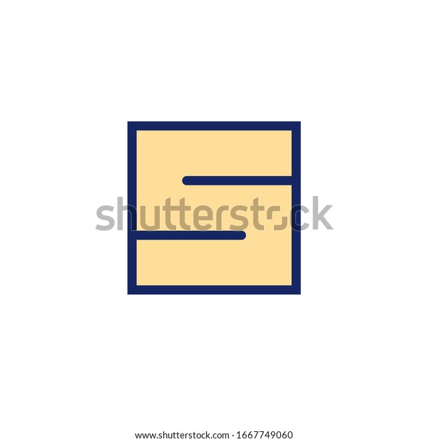 Square Letter S Sign Minimal Logo Stock Vector (Royalty Free ...