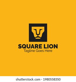 Square Lion Head Logo Template Design Stock Vector (Royalty Free) 1980558350 | Shutterstock