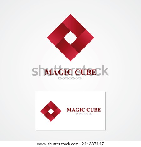Square Logo Business Card Template Stock Vector (Royalty Free ...