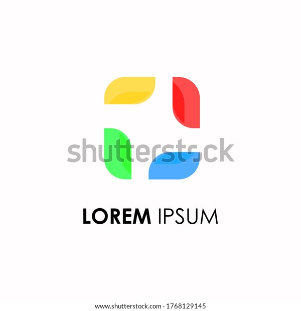 Square Logo Design Isolated White Background Stock Vector (Royalty Free ...