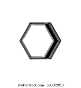 Square Logo Hexagon Stylized Brush Strokes Stock Vector (Royalty Free ...