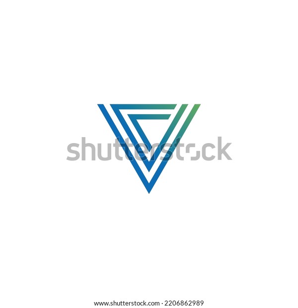 Square Logo V Graphic Design Illustration Stock Vector (Royalty Free ...