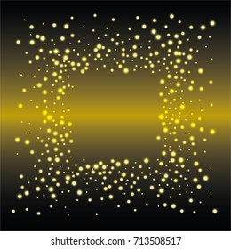 Square Luminescent Frame Border Random Scatter Stock Vector (Royalty ...