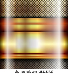 Square Metallic Background Gold Banner Stock Vector (Royalty Free ...