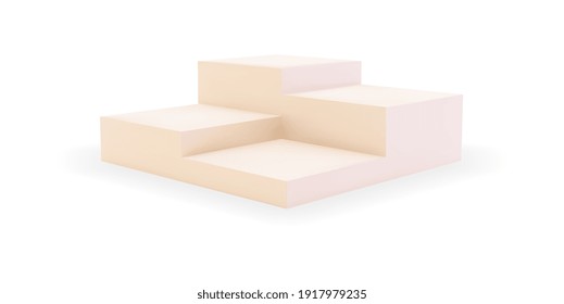 Square Pedestal Step Mockup Different Level Stock Vector (Royalty Free ...