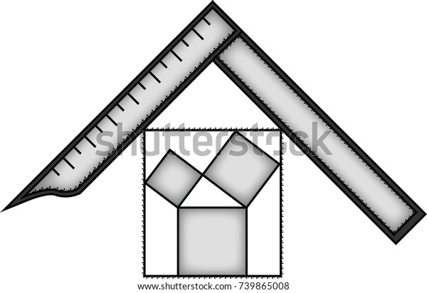 Square Pitagora Symbol Masonic Symbol Past Stock Vector (Royalty Free ...