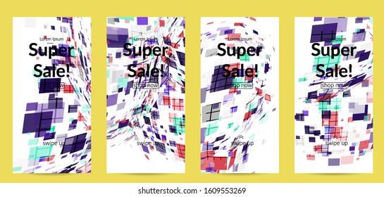 Vektor Stok Cyberpunkstyle Collage Plaster 3d Head Pixel (Tanpa Royalti ...