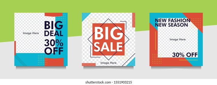 Square Post Banner Template Social Media Stock Vector (Royalty Free ...