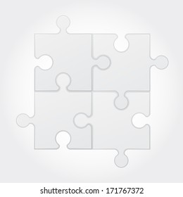 Square Puzzle Vector Illustration Isolated On Stock Vector (Royalty ...