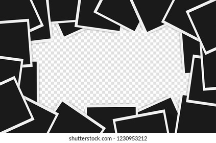 Border Realistic Black Photo Frames On Stock Vector (Royalty Free ...