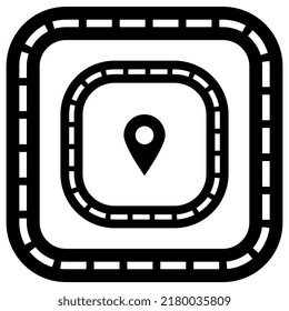 Square Road Frame City Map Highway Stock Vector (Royalty Free ...