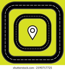 Square Road Frame City Map Highway Stock Vector (Royalty Free ...