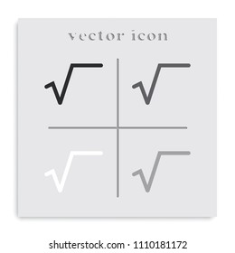 Square Root Symbol Flat Black White Stock Vector (Royalty Free ...