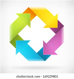 Square Rotate Arrow Colorful Logo Icon: เวกเตอร์สต็อก (ปลอดค่าลิขสิทธิ์ ...