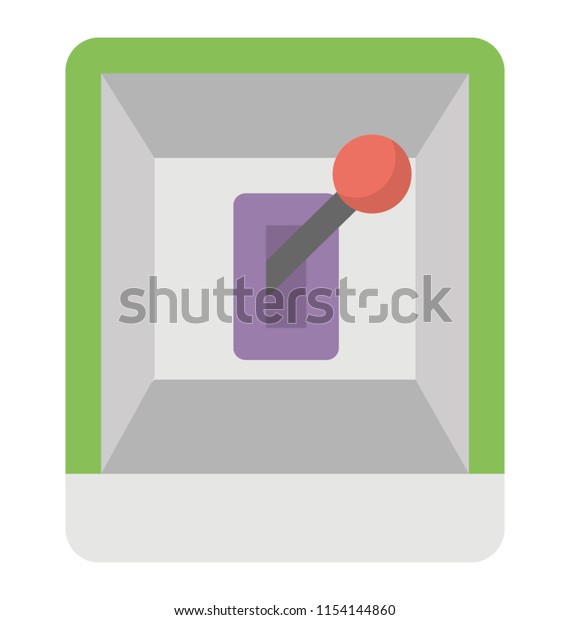 Square Shape Board Joystick Over Circuit Stock Vector (Royalty Free ...
