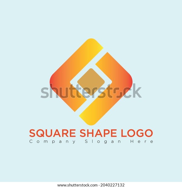 Square Shape Colorful Logo Design Template Stock Vector (Royalty Free ...