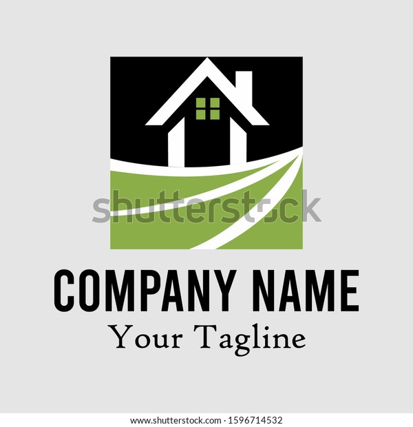 Square Shape House Logo Symbol Sign Stock Vector (Royalty Free ...