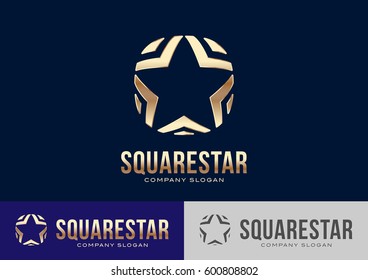 Square Star Logo Template Design Vector Stock Vector (Royalty Free ...