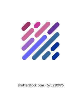 Square Stripe Logo Design Stock Vector (Royalty Free) 673210996 ...