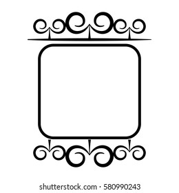 Square Swirls Decorative Ornate Vector Illustration Stock Vector ...