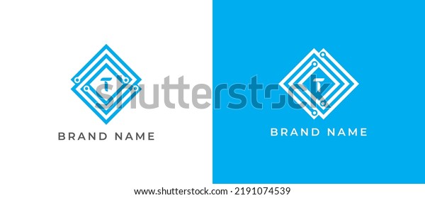 Square Tech Logo Concept Icon Sign Stock Vector (Royalty Free ...