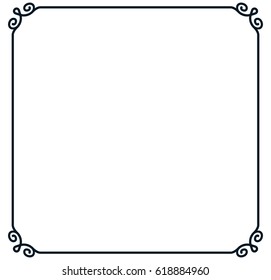 Square Tile Frame Border Line Vector Stock Vector (Royalty Free ...