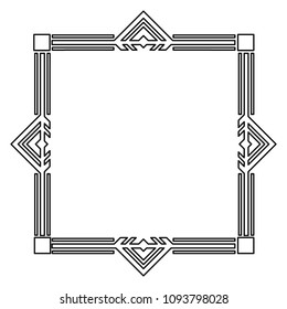 Square Victorian Frame Isolated Icon Stock Vector (Royalty Free ...