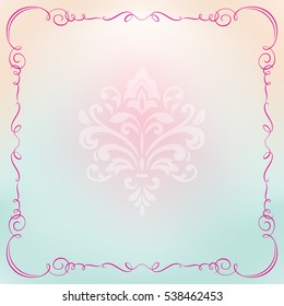 Square Vignette Frame On Mixed Background Stock Vector (Royalty Free ...