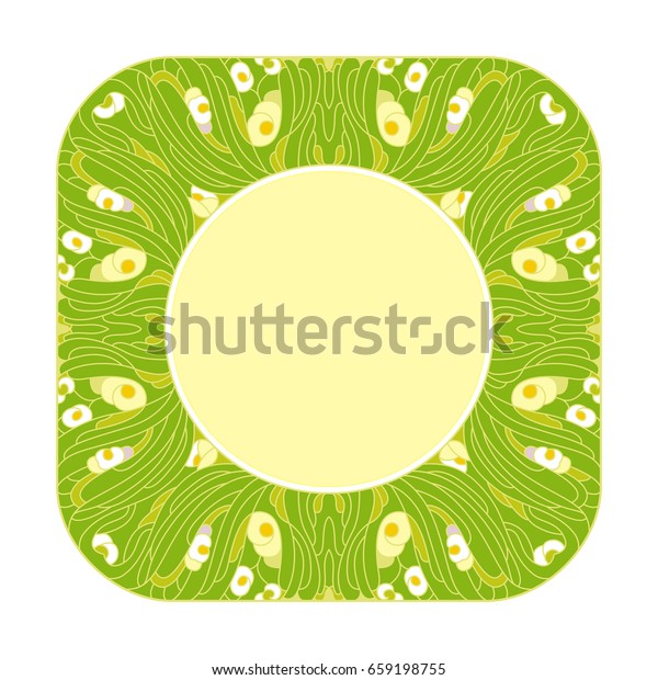 Square Vignette Rounded Corners Stylized White Stock Vector (Royalty ...