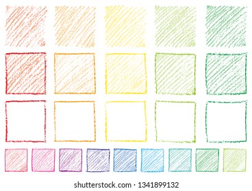 Square Written Crayons Stock Vector (Royalty Free) 1341899132 ...