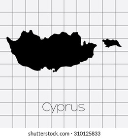 Squared Background Country Shape Cyprus Stock Vector (Royalty Free ...