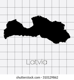 Squared Background Country Shape Latvia Stock Vector (Royalty Free ...