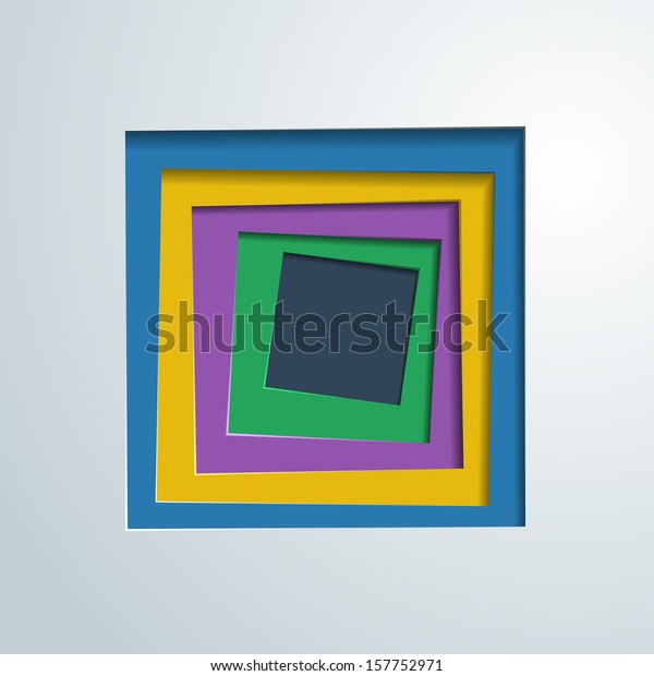 Squares Colored Paper Vector Illustration Stock Vector (Royalty Free ...