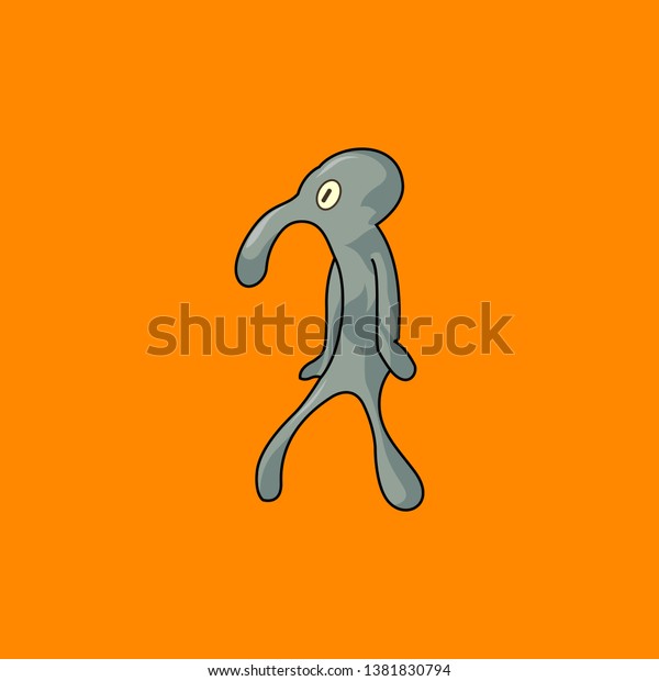 Squidward Tentacles Vector Art Stock Vector (Royalty Free) 1381830794