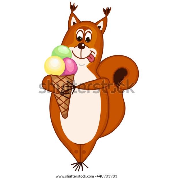 Squirrel Ice Cream Stock Vector (Royalty Free) 440903983 | Shutterstock