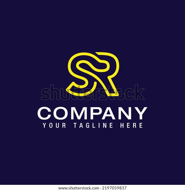Sr Letter Logo Design Colors Creative Stock Vector (Royalty Free ...