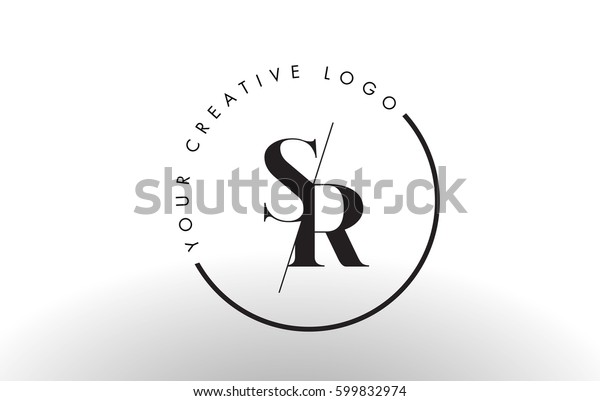 Sr Letter Logo Design Creative Intersected Stock Vector (Royalty Free ...